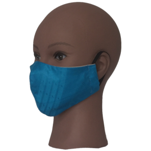 Turquoise Damask Face Mask ‣ Afrique Fabrique London