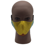 Yellow Isobars Wax Print Face Mask ‣ Afrique Fabrique London